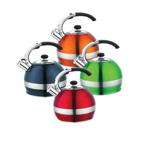 Ceainic din inox colorat cu fluier Bohmann BH9995 2.7L Preturi Ieftine