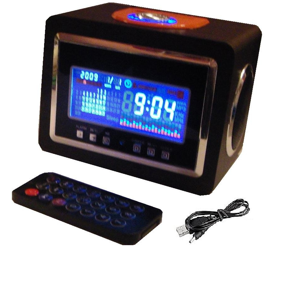 Radio retro difuzor portabil mp3 cu display color si telecomanda ...